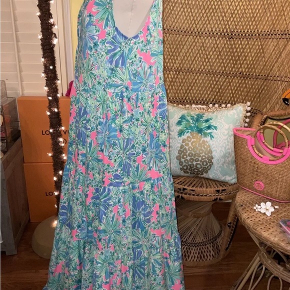 Lilly Pulitzer | Dresses | Lilly Pulitzer Nwt Malone Maxi Soleil Pink ...